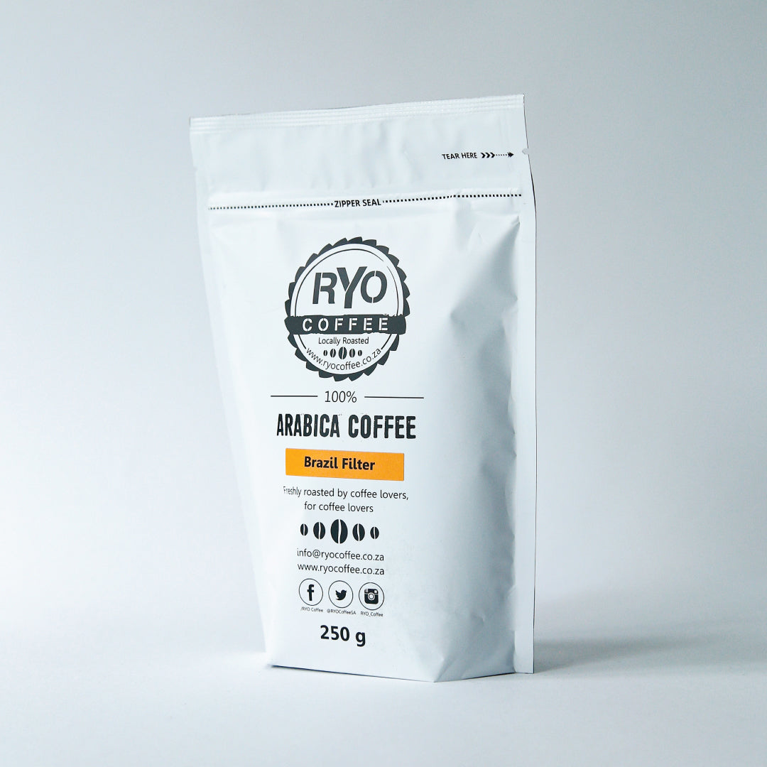 Brazil Single Origin Roasted Coffee for Sale - 250g - Beans & Filter